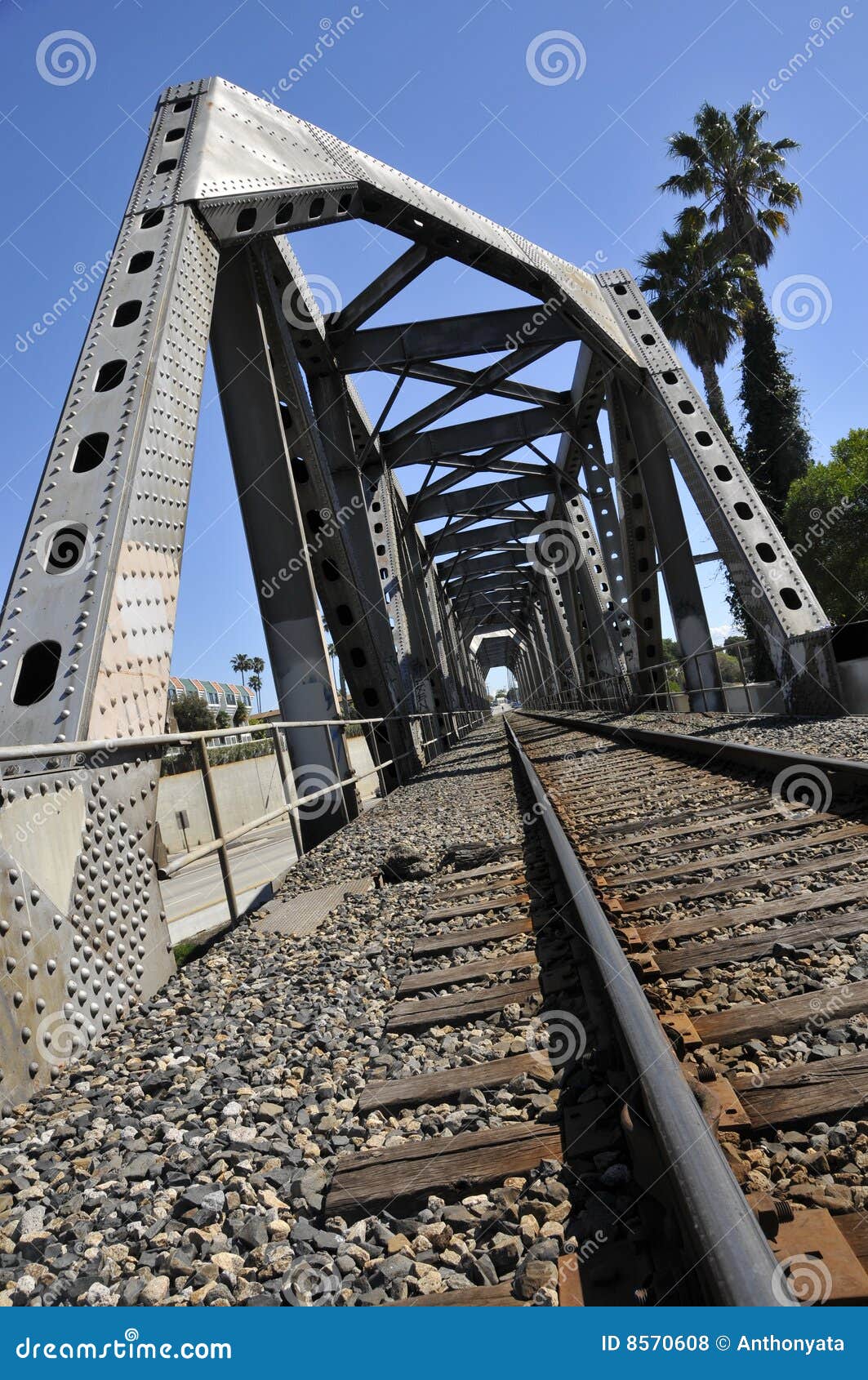 Iron Railroad Bridge stock photo. Image of outside, ventura - 8570608