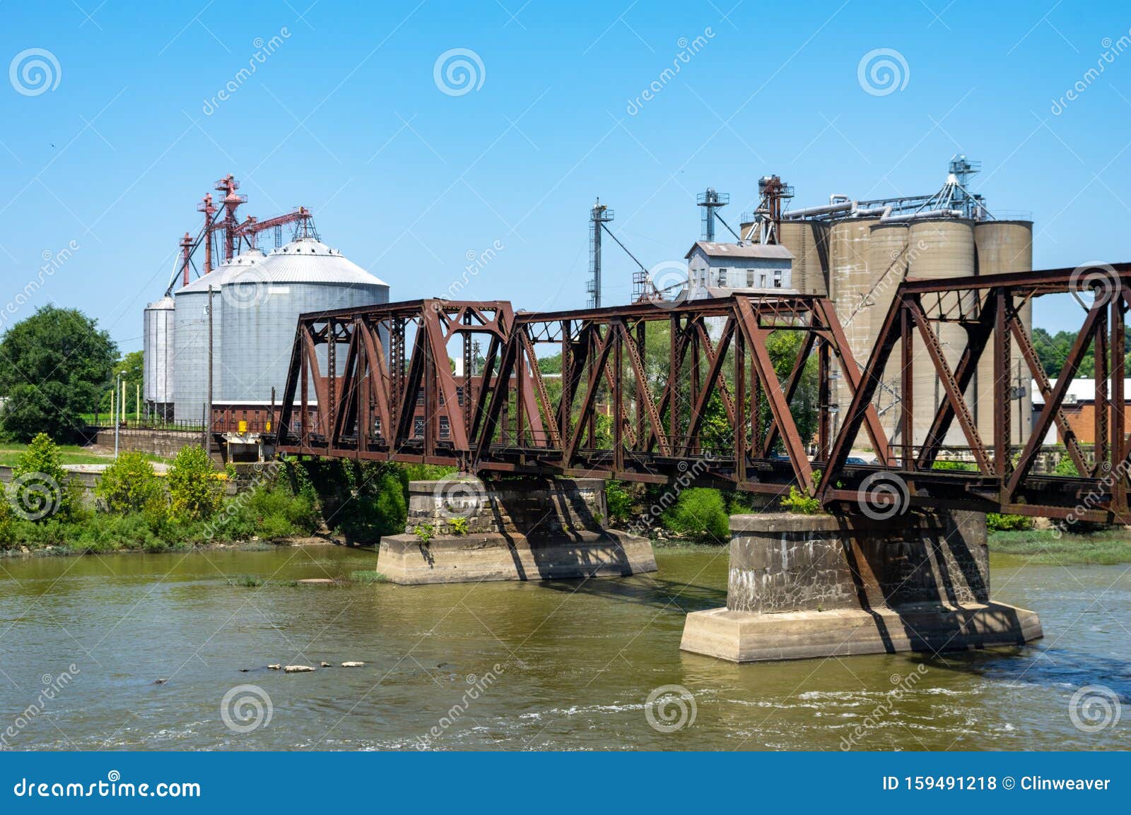 Iron Railroad Bridge Structure Stock Photo - Image of railroad ...