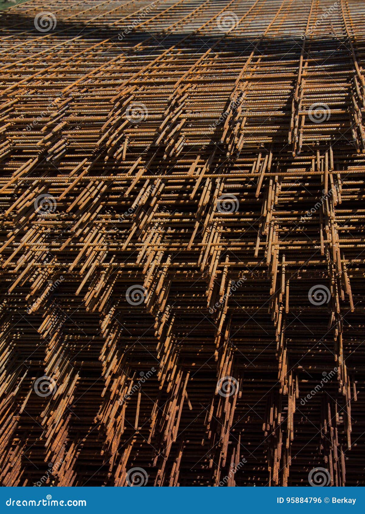 Iron Reinforcement Bars for Construction Stock Photo - Image of rail ...