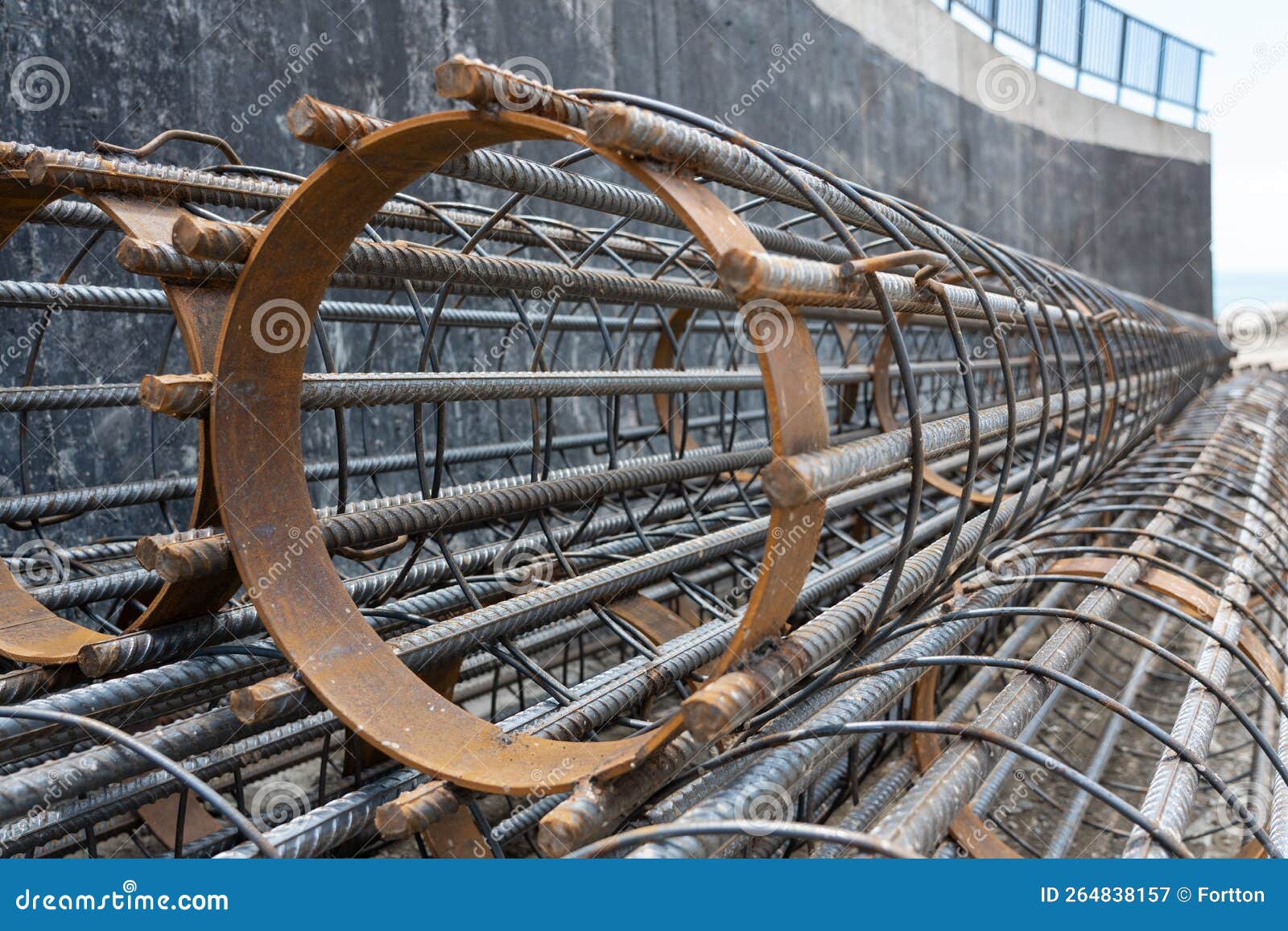 Iron Reinforcement Welded into the Structure for the Foundation Stock ...