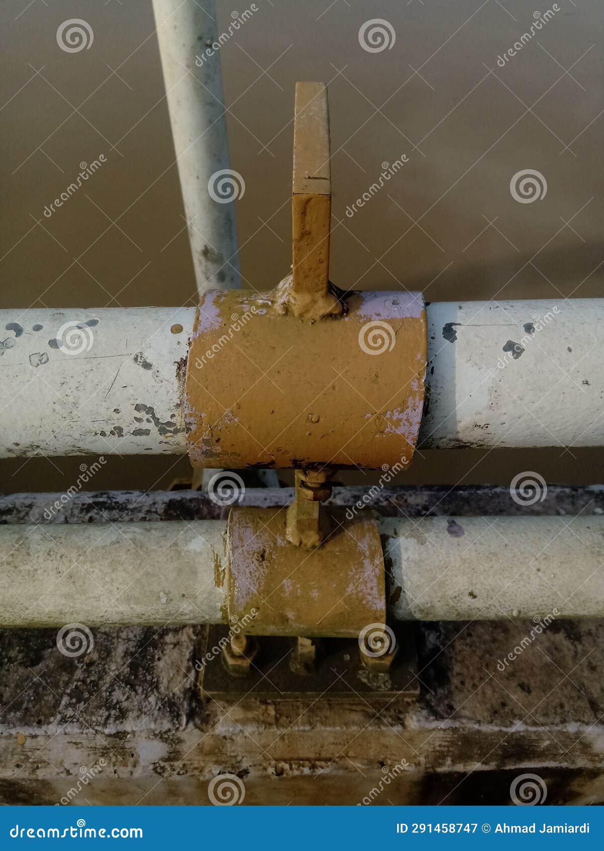 The iron ring of a bridge. stock image. Image of background - 291458747