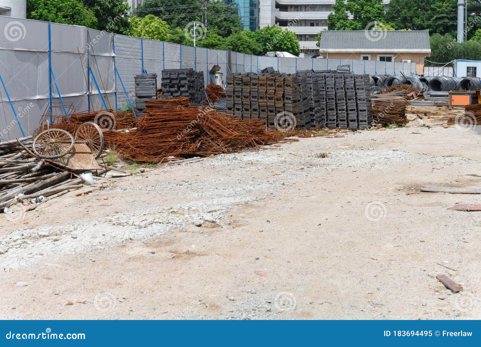 Iron rods on ground stock image. Image of iron, bound - 183694495
