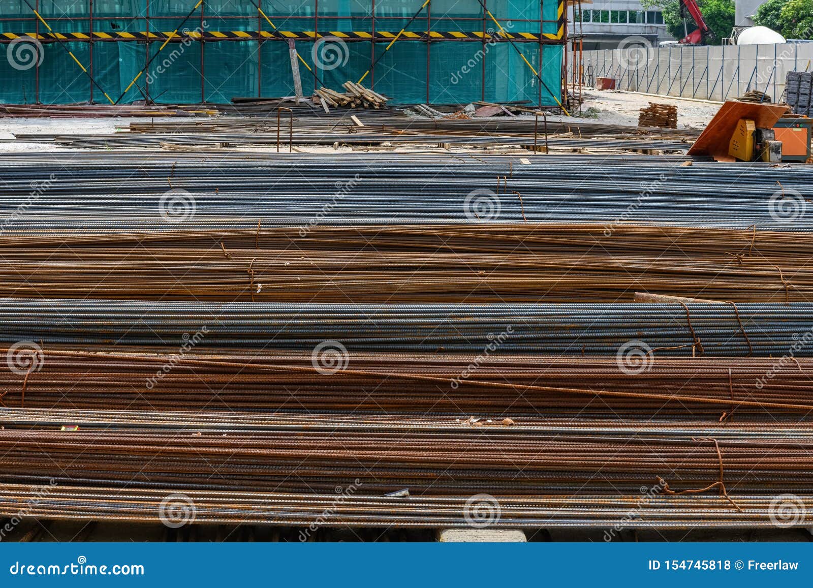 Iron Rods on the Ground in Consturction Site Stock Photo - Image of ...
