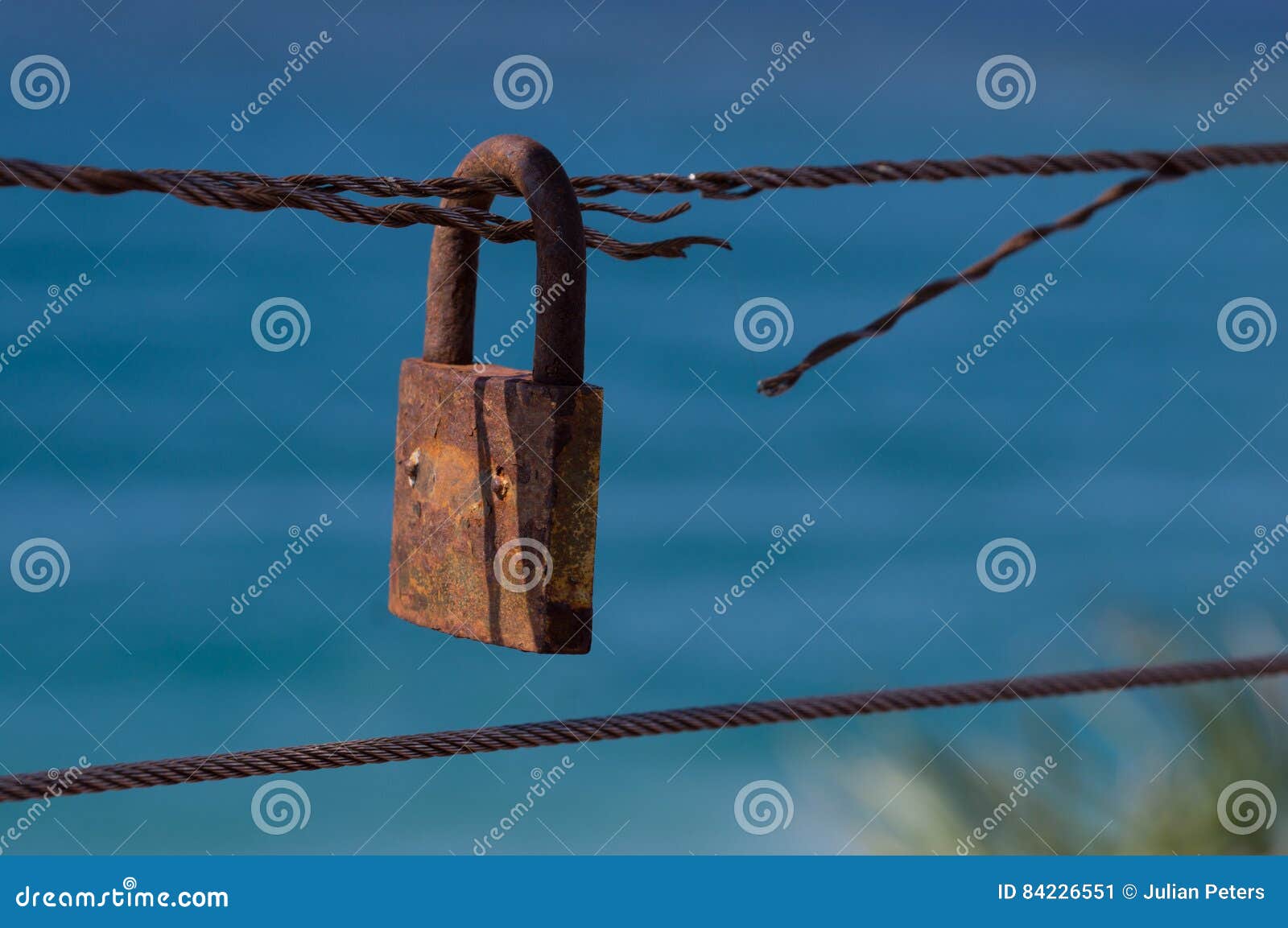 Iron rope with padlock stock image. Image of detail, closure - 84226551
