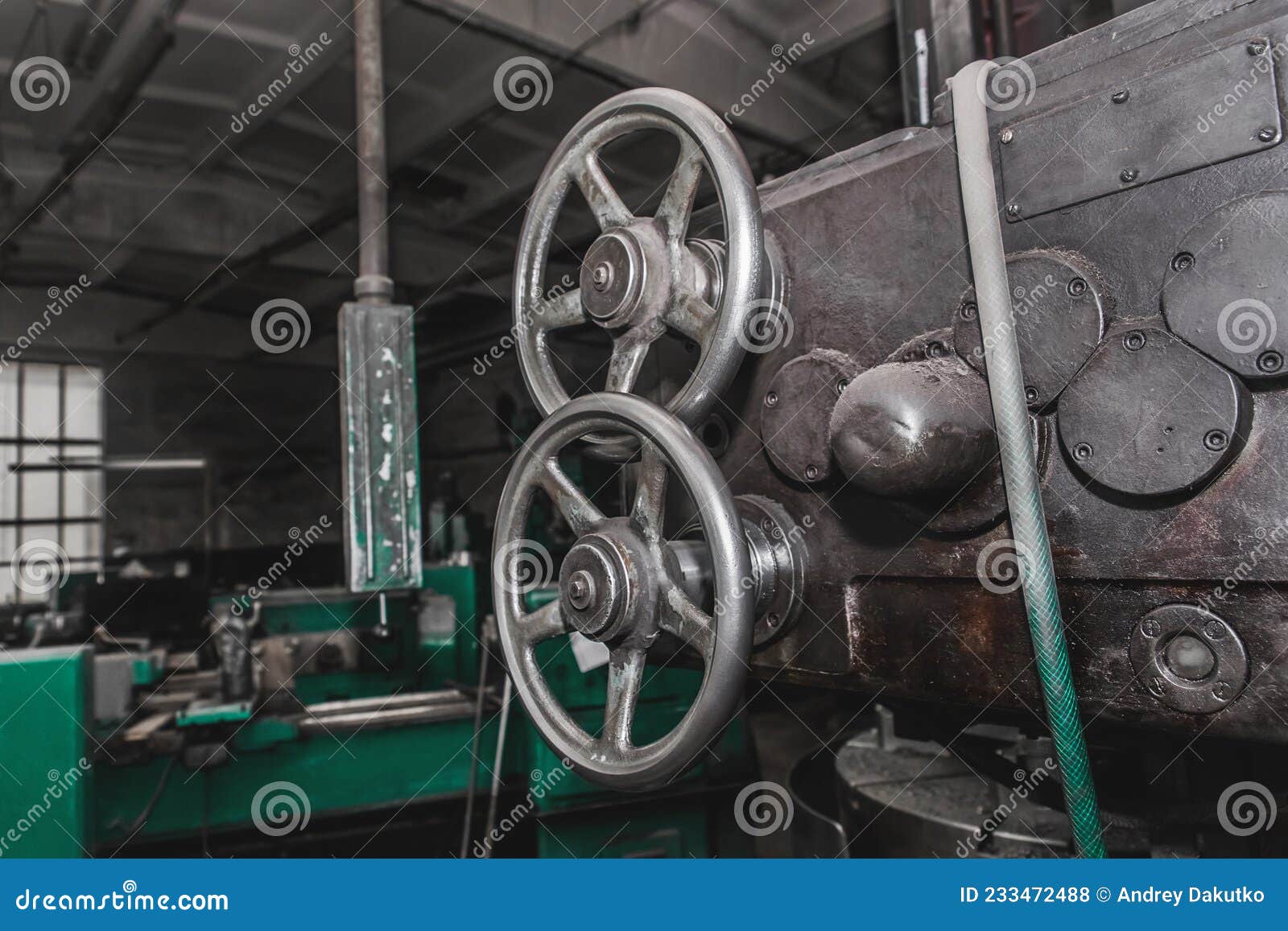 Iron Round Handles of the Old Milling Machine of Equipment and Tools ...