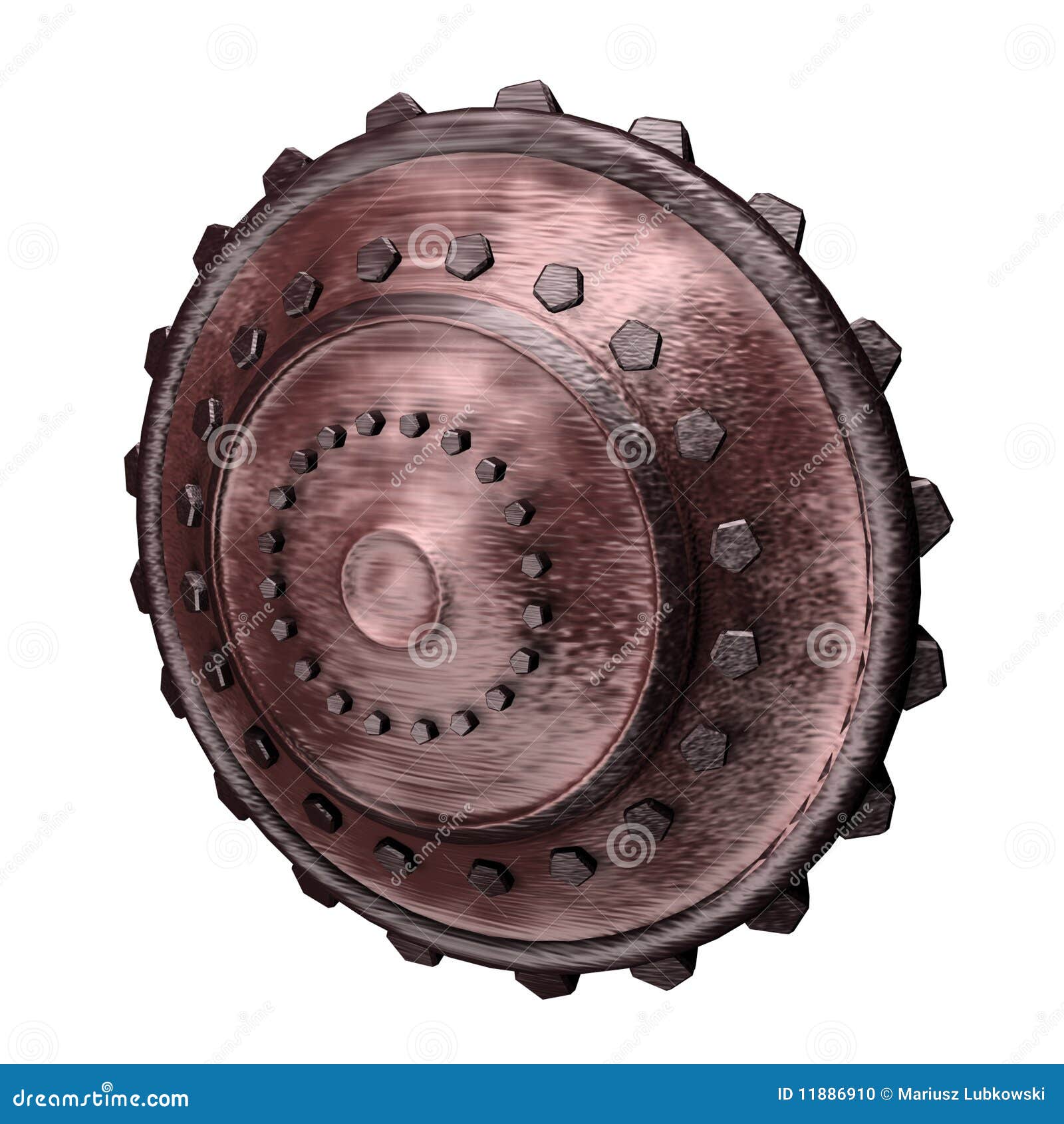 Iron Round Shield stock illustration. Illustration of metal - 11886910