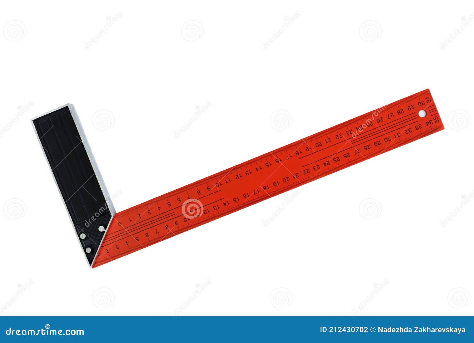 Iron Ruler with Angle Bar, Set Square. Stock Photo - Image of line ...