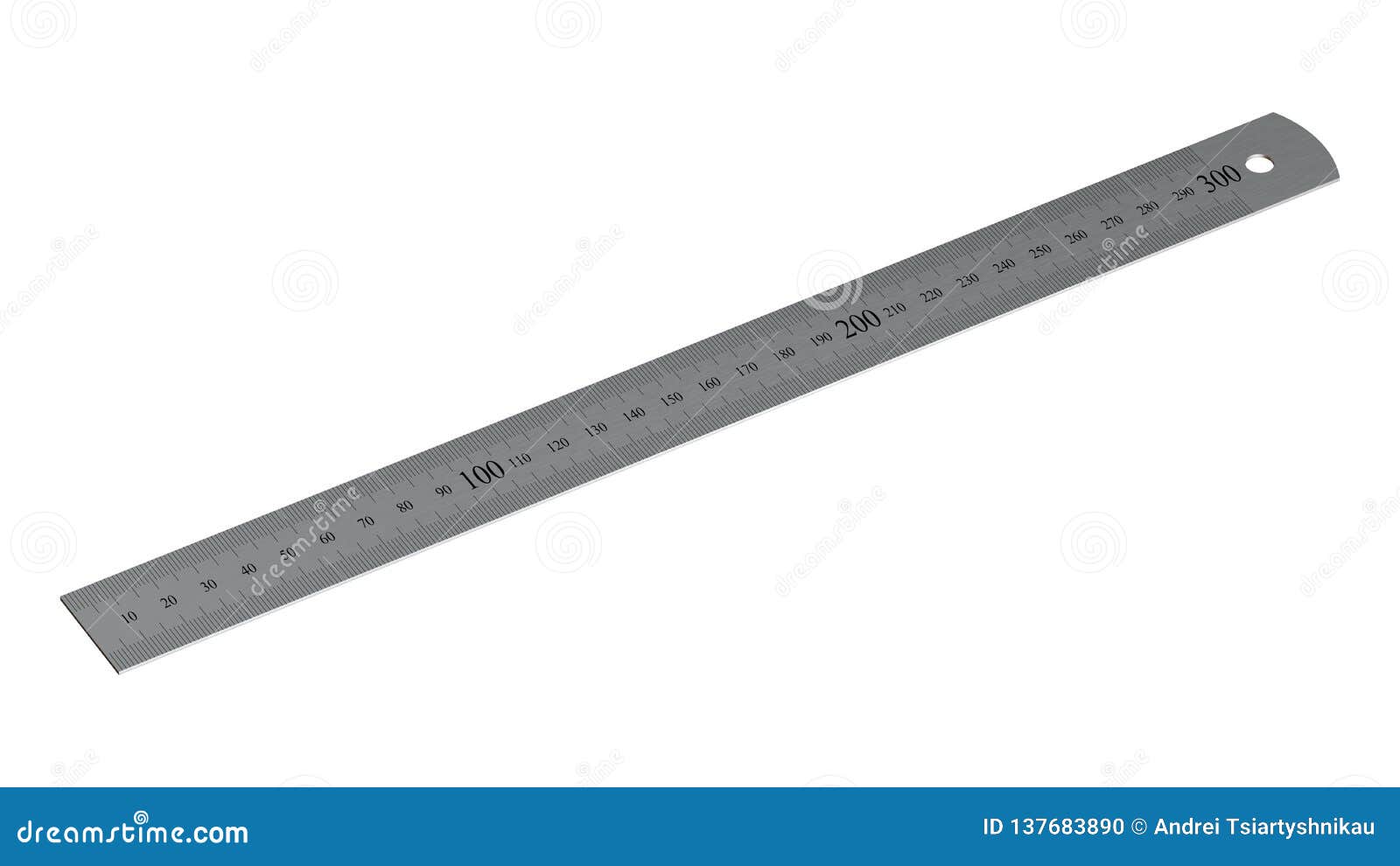 Iron Ruler on White Isolated. Copy Space for Text or Image, Idea ...