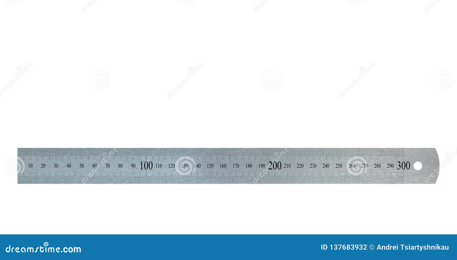 Iron Ruler on White Isolated. Copy Space for Text or Image, Idea ...