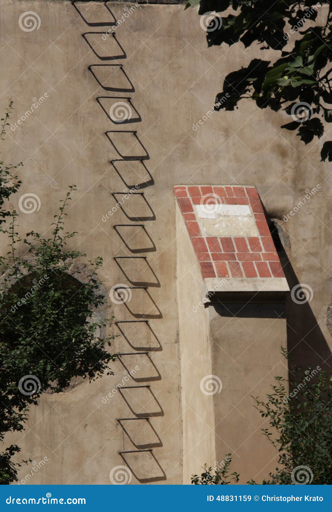 Iron Rung Ladder Shadows stock image. Image of iron, synagogue - 48831159