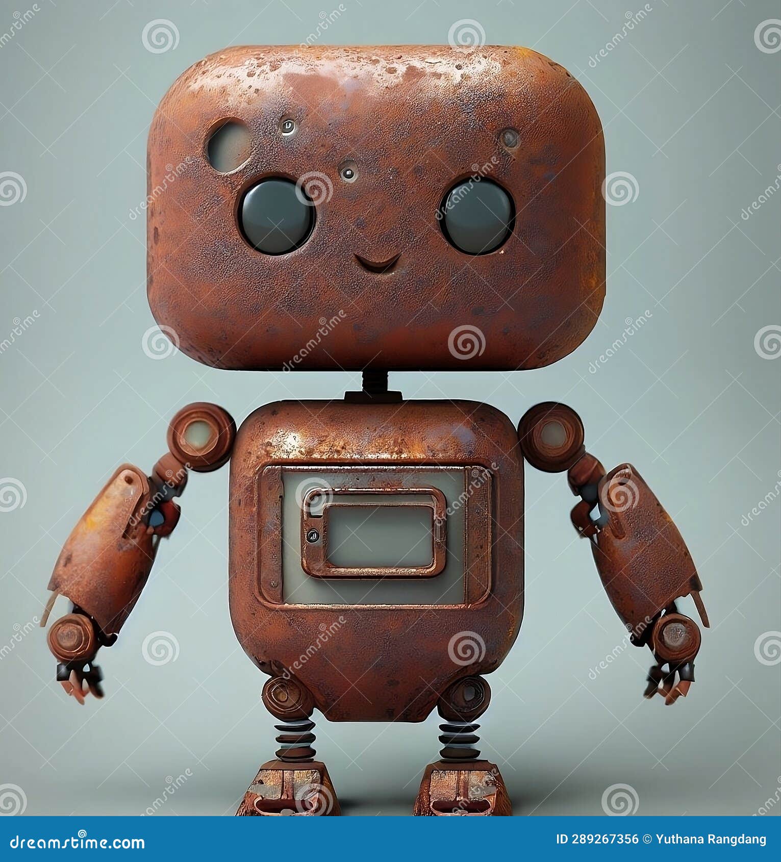 Iron Rust Robot , Generate by Ai . Stock Illustration - Illustration of ...