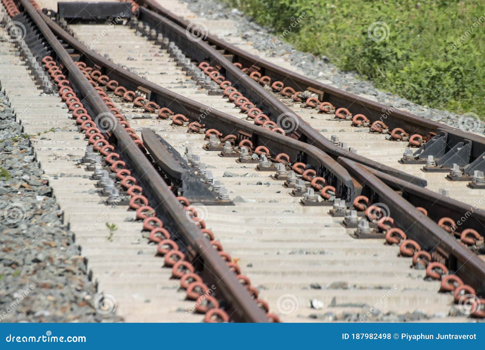 Iron Rusty Railway Tracks Railroad Stock Photo - Image of rust, train ...