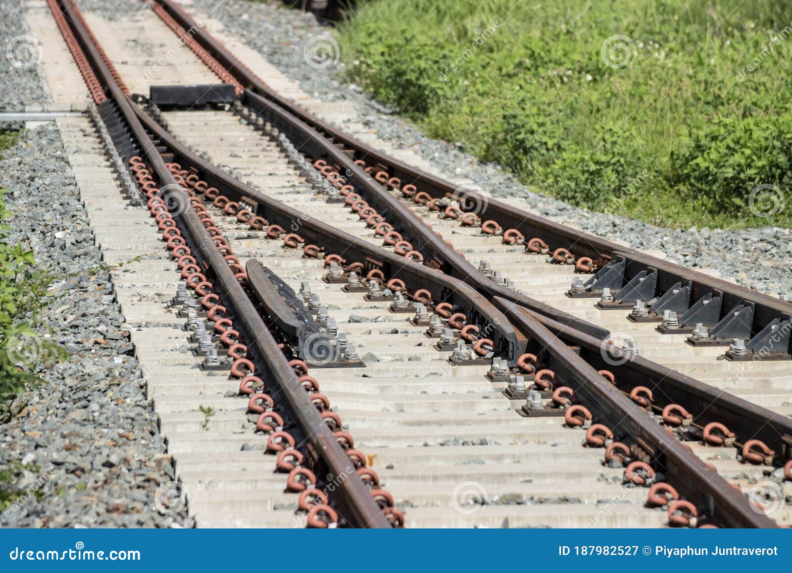 Iron Rusty Railway Tracks Railroad Stock Image - Image of abandoned ...
