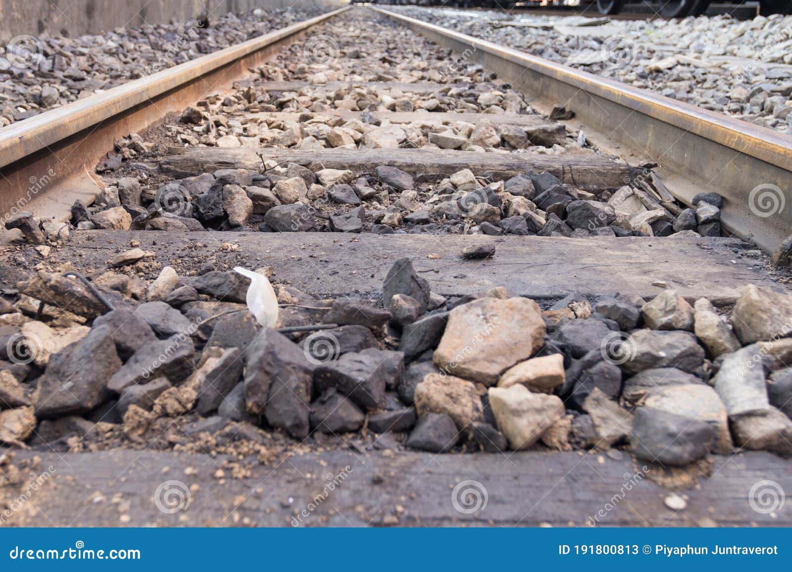 Iron Rusty Railway Tracks Railroad Stock Image - Image of travel ...
