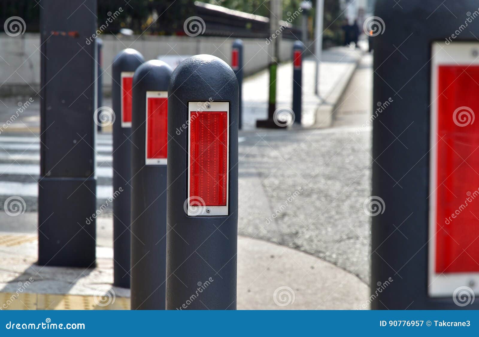 Iron Safety Pillar by Sidewalk Stock Image - Image of sight, scenery ...