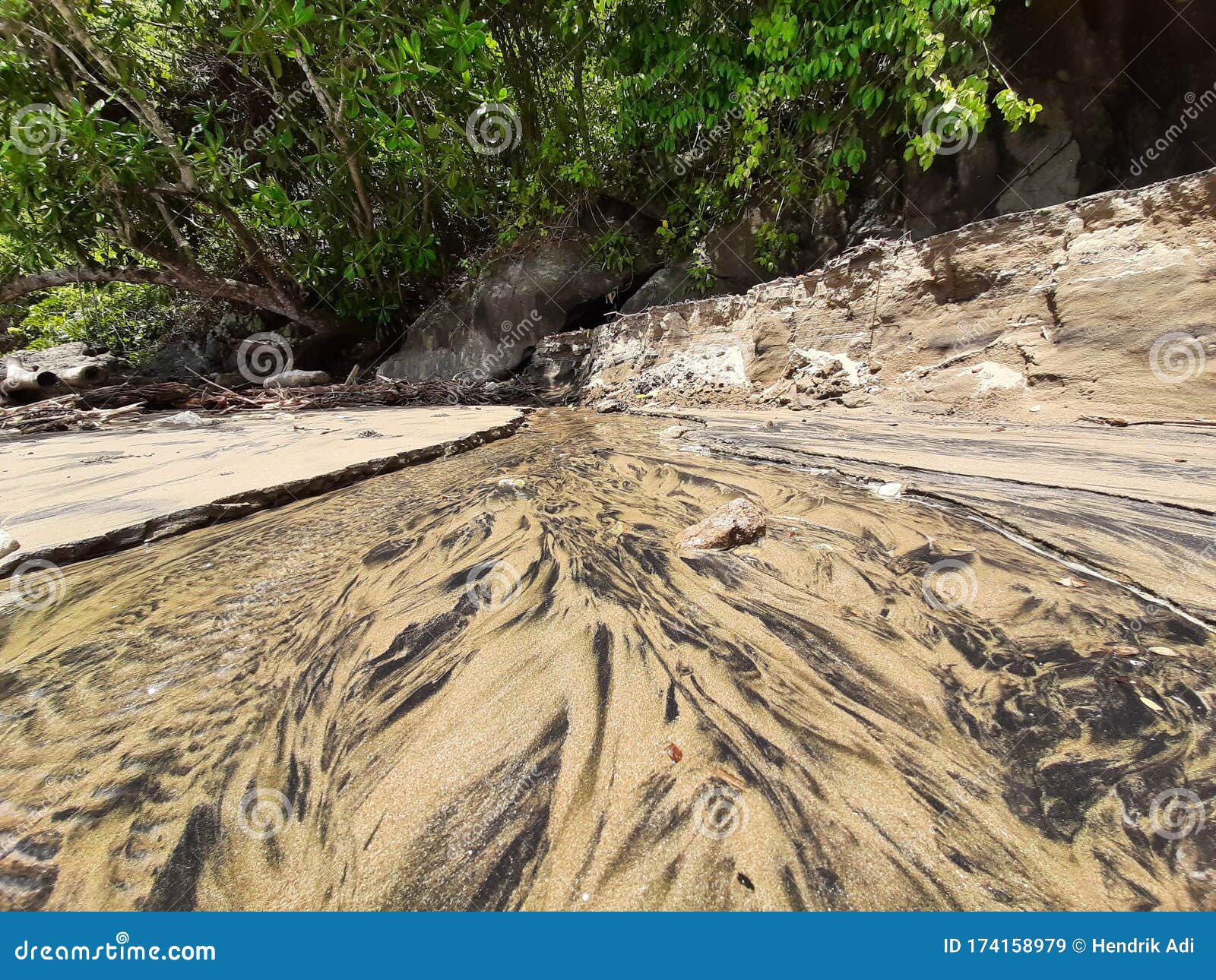 Iron sand in Malang stock image. Image of natural, malang - 174158979
