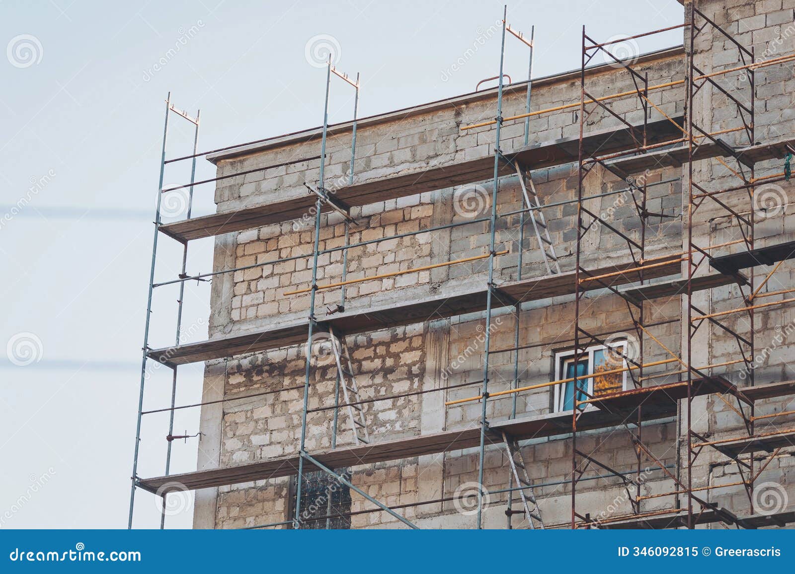 Scaffold Of Iron Pipes For Architecture Works Royalty-Free Stock Image ...