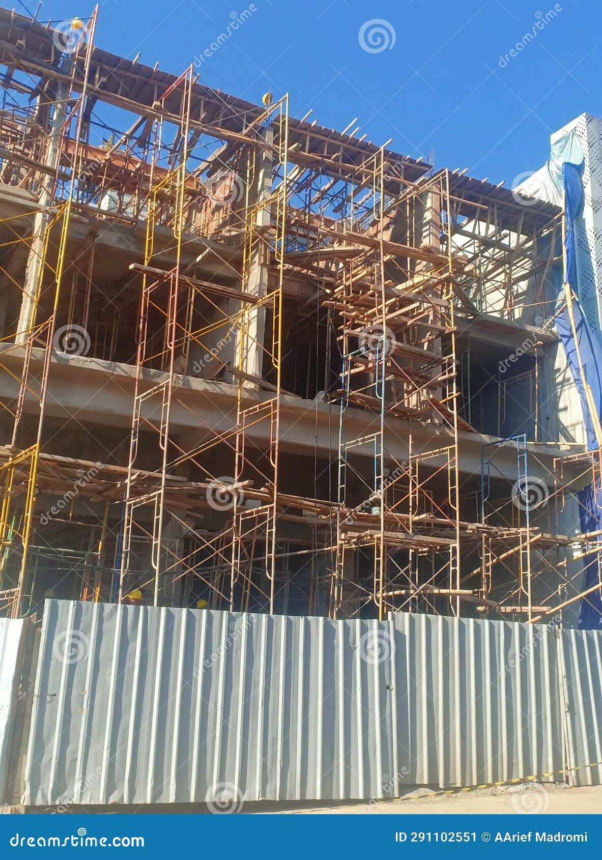 Iron Scaffolding for Building Construction Stock Image - Image of ...