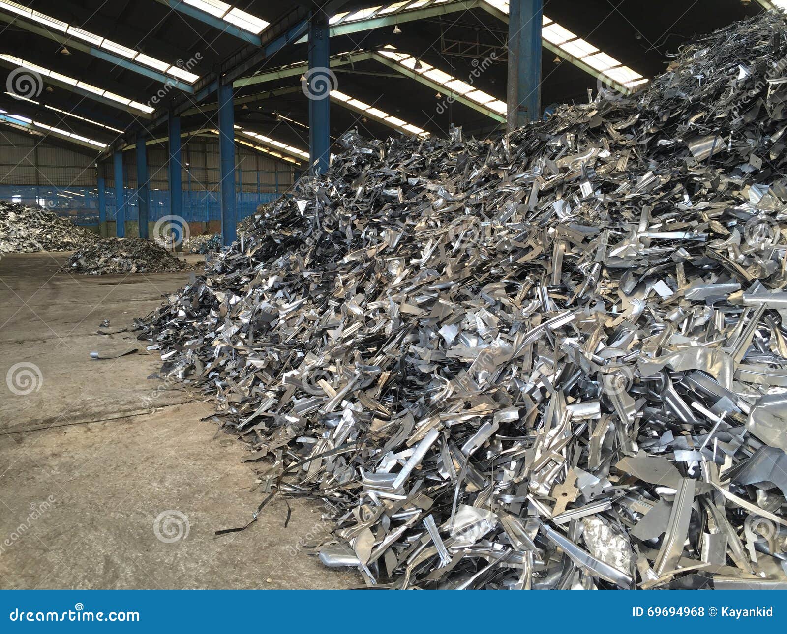 Iron scrap factory stock photo. Image of disposal, dirty - 69694968