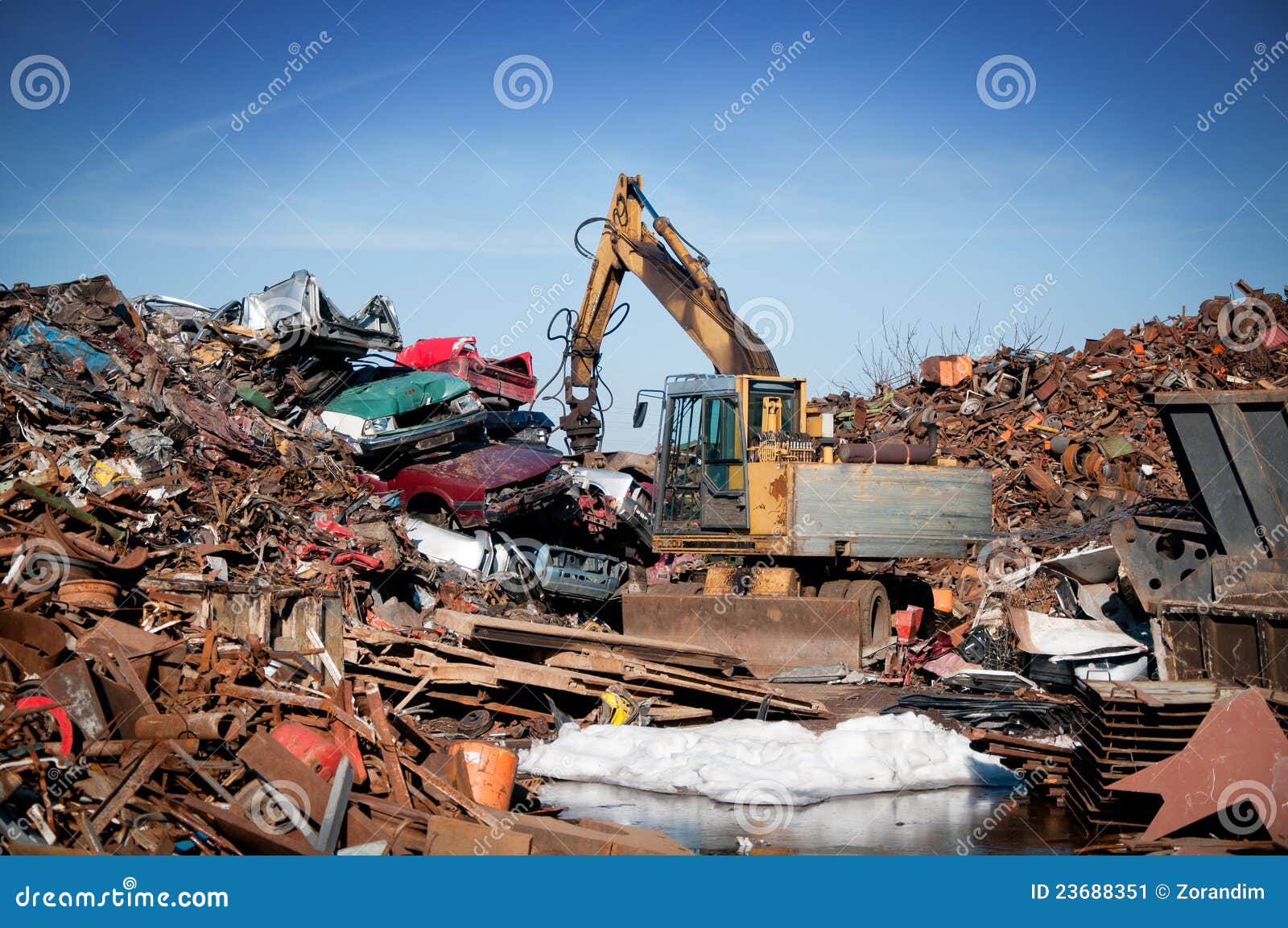 Iron Scrap Metal Compacted To Recycle Stock Image - Image of mass ...