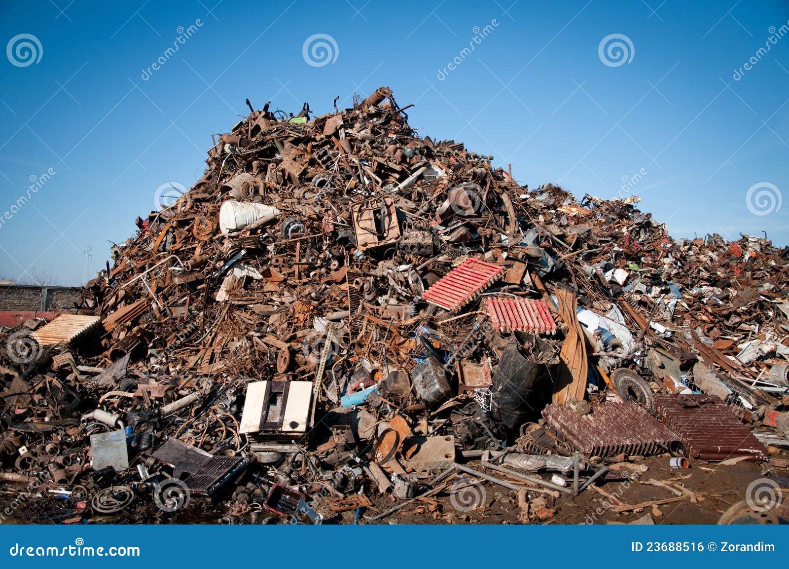 Iron Scrap Metal Compacted To Recycle Stock Photo - Image of abundance ...