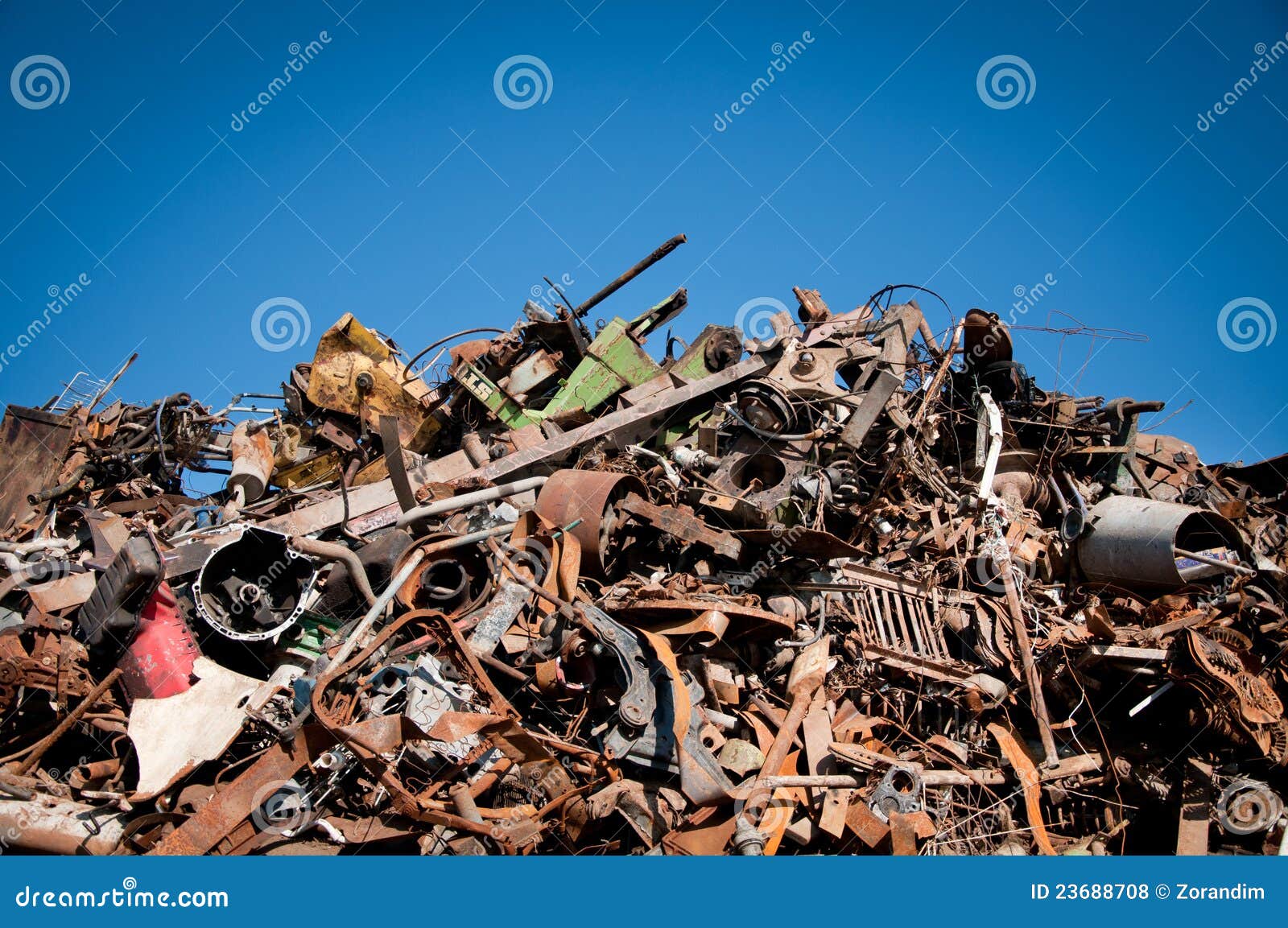 Iron Scrap Metal Compacted To Recycle Stock Photo - Image of parts ...