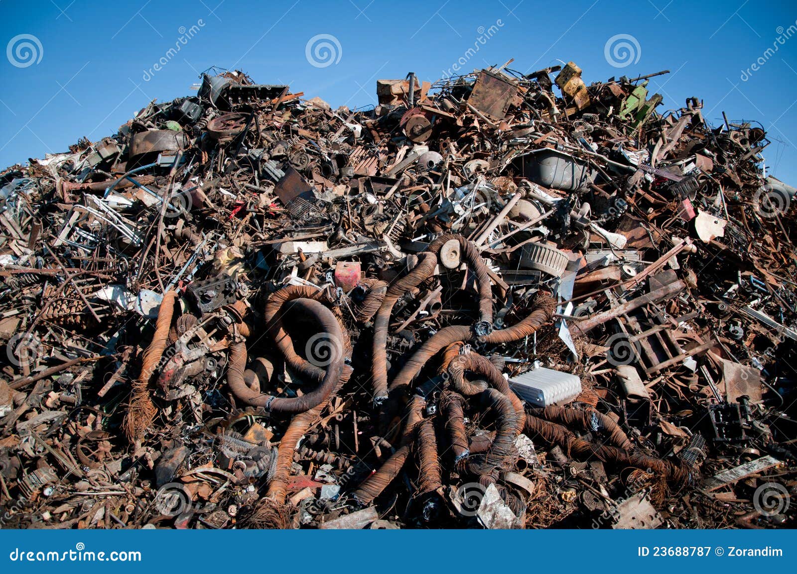 Iron Scrap Metal Compacted To Recycle Stock Image - Image of industrial ...