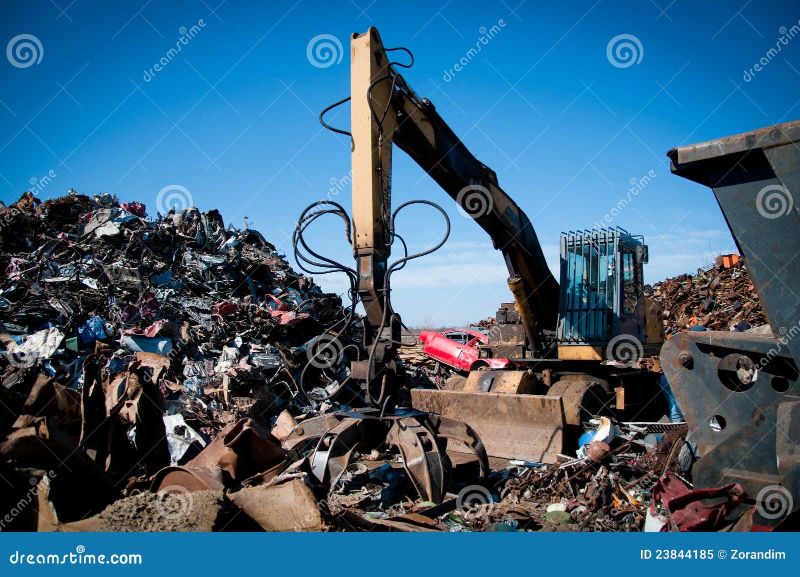Iron Scrap Metal Compacted To Recycle Stock Image - Image of junk, pile ...