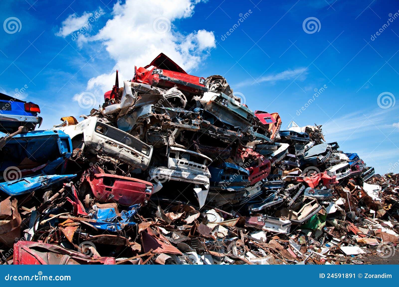 Iron Scrap Metal Compacted To Recycle Stock Image - Image of metal ...