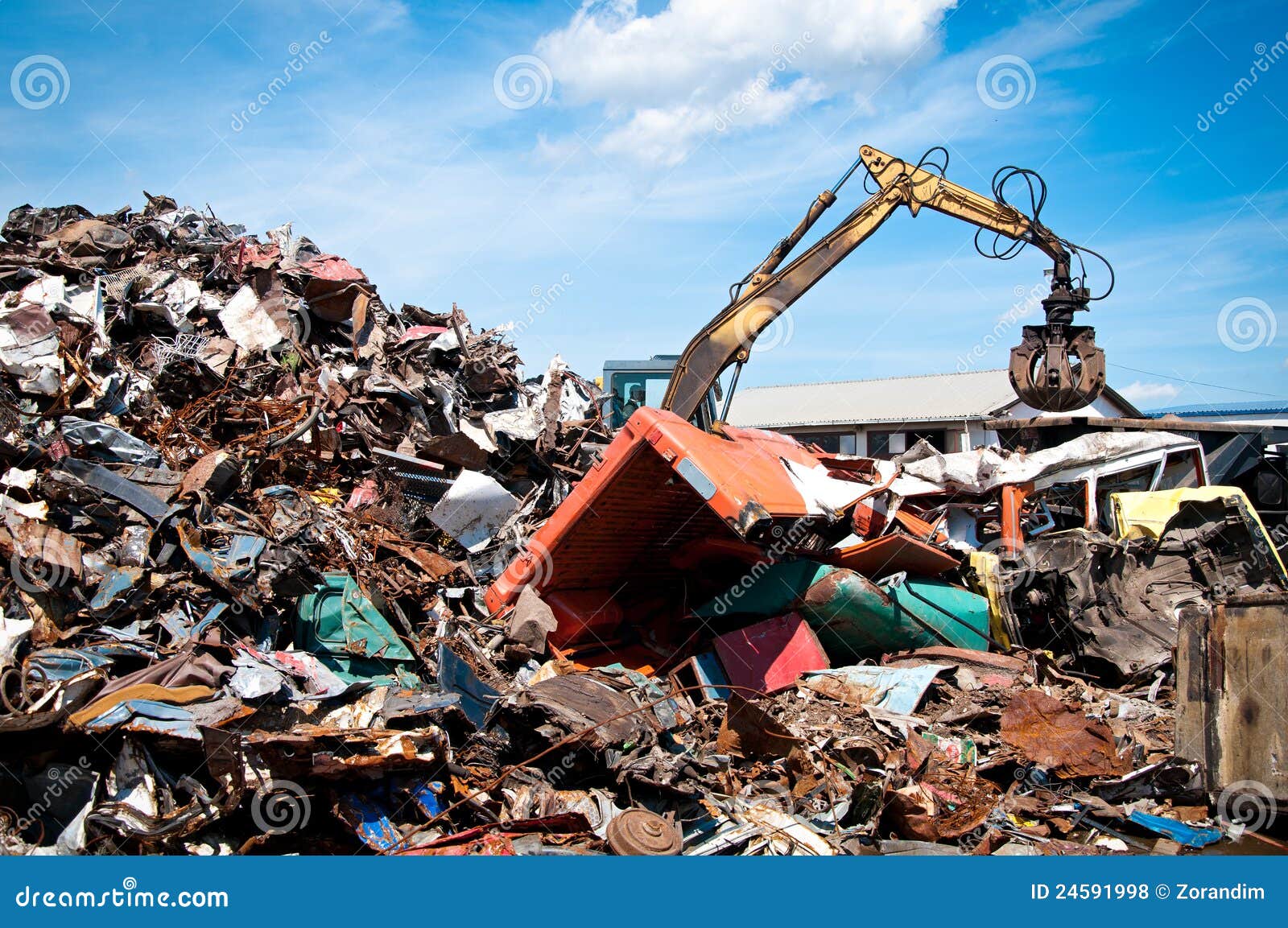 Iron Scrap Metal Compacted To Recycle Stock Photo | CartoonDealer.com ...