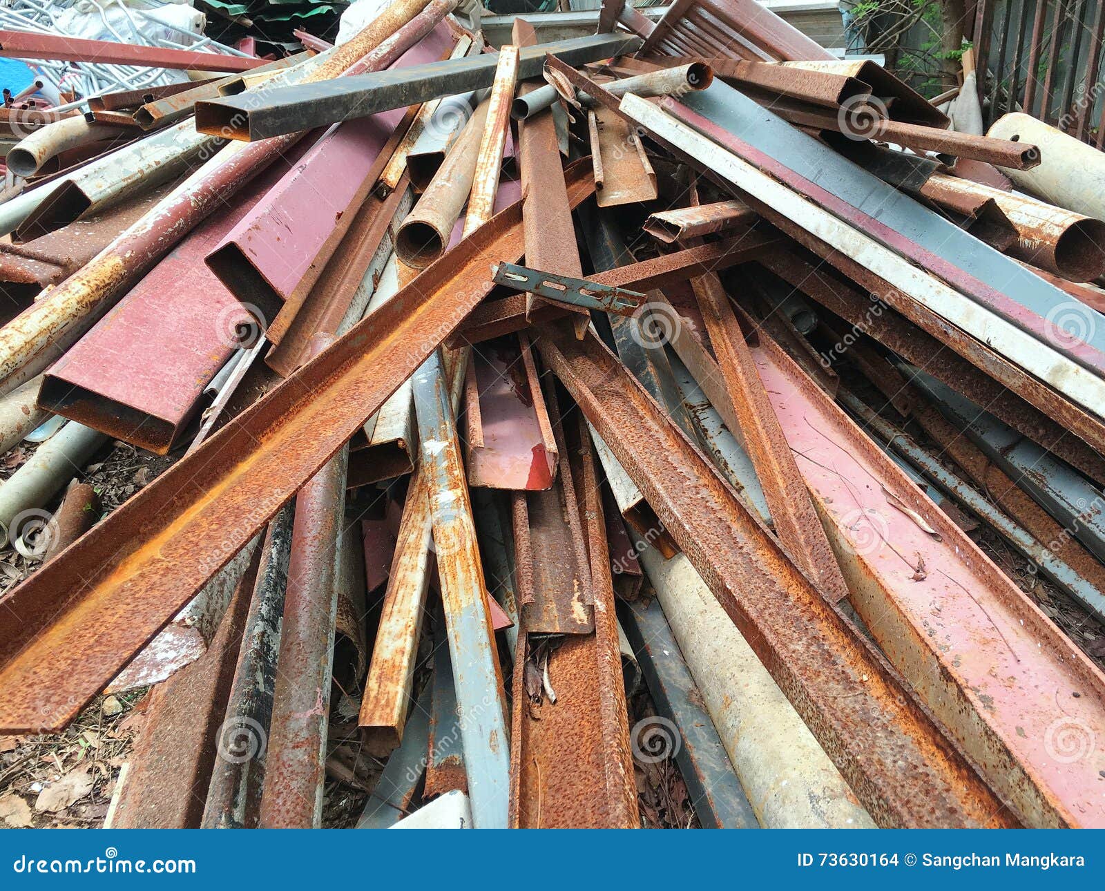 Iron Scrap. stock photo. Image of junk, iron, scrap, recycle - 73630164