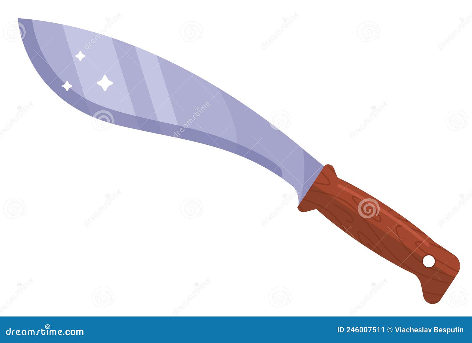 Sharp Machete Vintage Template Vector Illustration | CartoonDealer.com ...