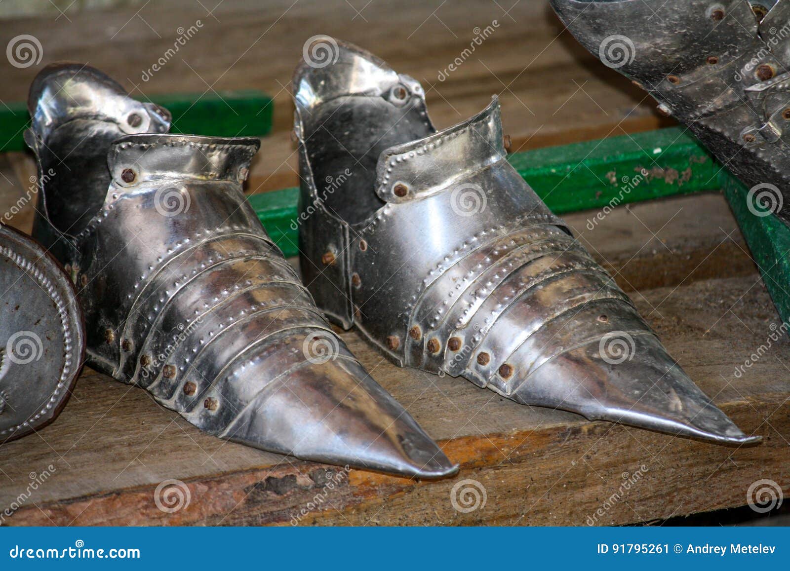 The Iron Shoes of the Knight Stock Image - Image of battle, history ...