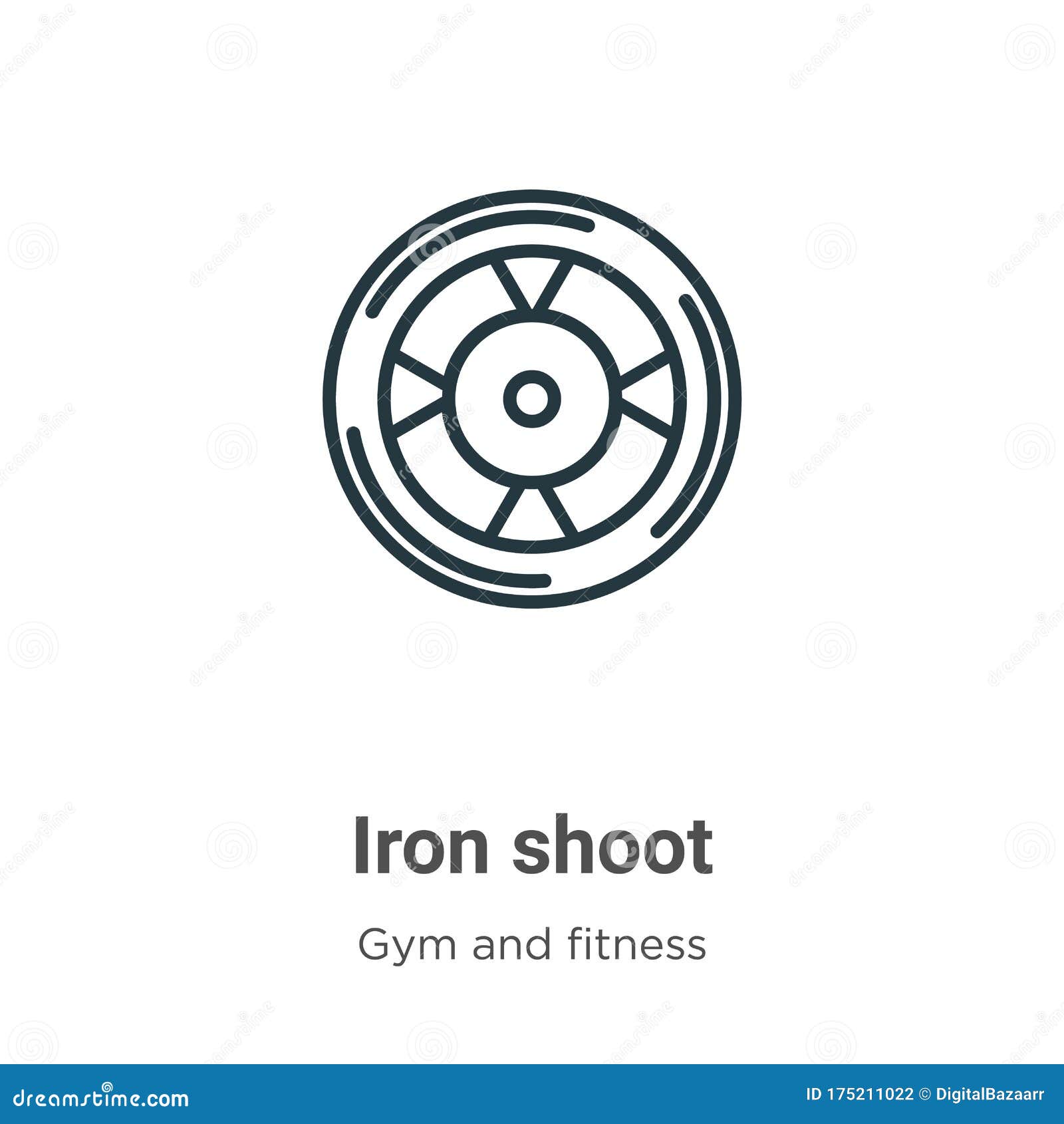 Iron Shoot Outline Vector Icon. Thin Line Black Iron Shoot Icon, Flat ...