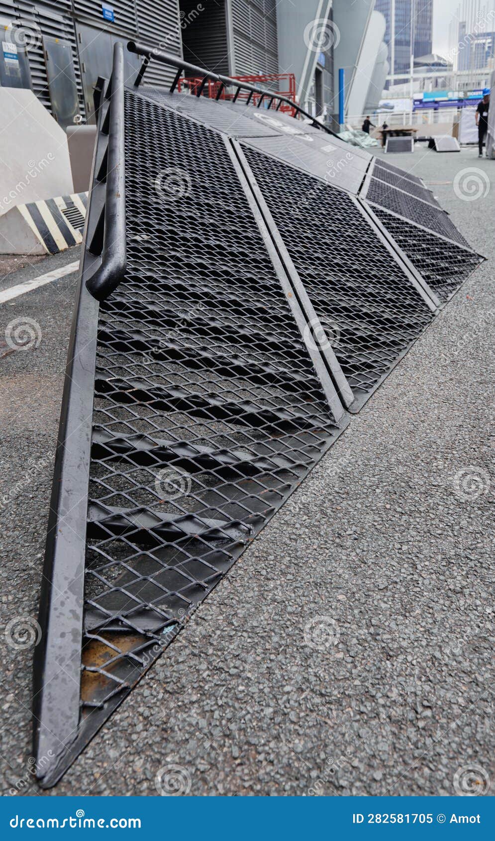 The Iron Frame for Testing Cars in Front of the Exhibition Hall Stock ...