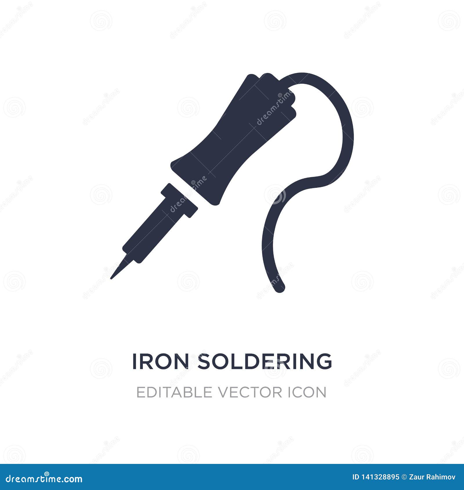 Iron Soldering Icon on White Background. Simple Element Illustration ...