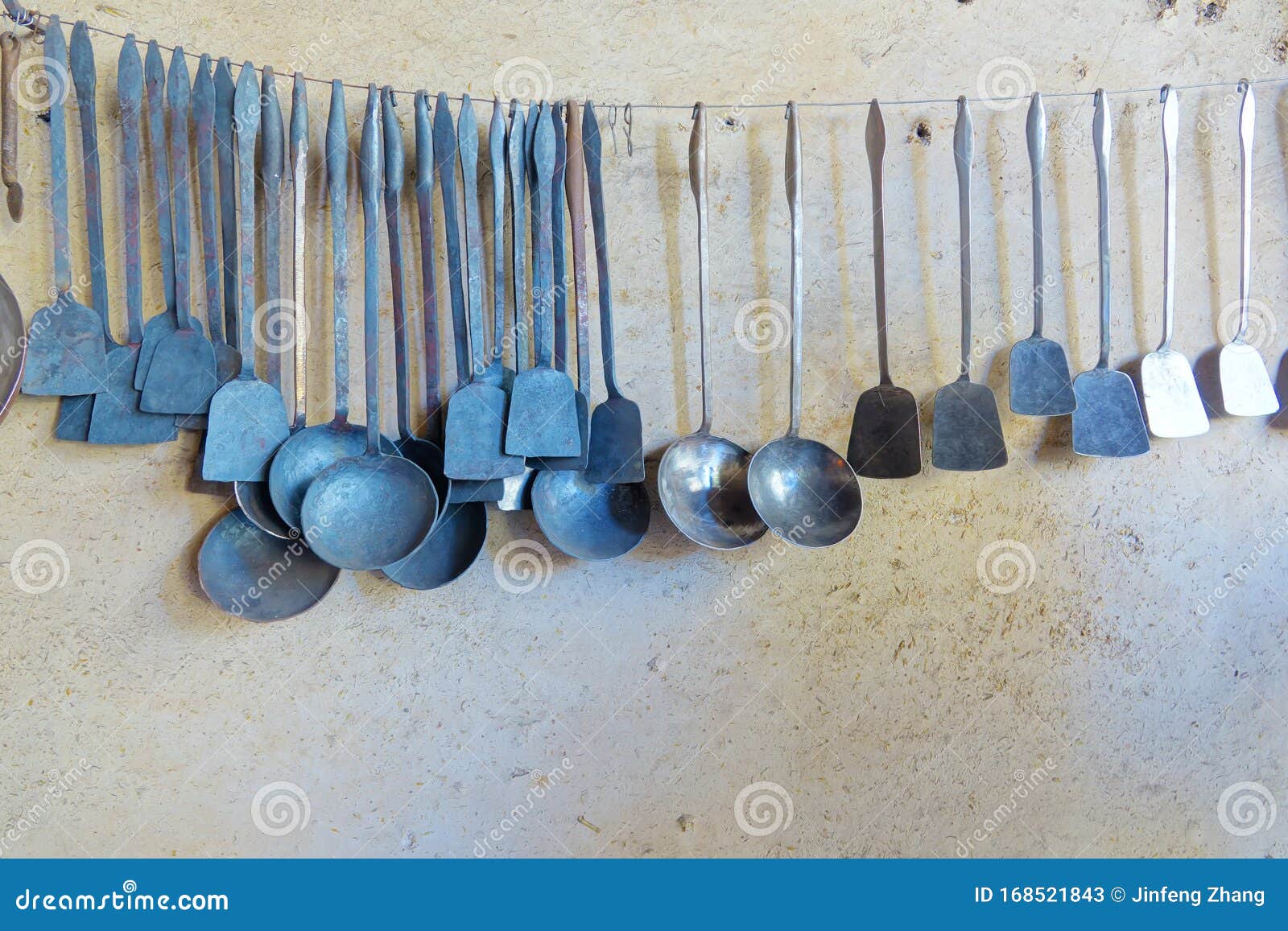 Iron spoon and shovel stock image. Image of iron, hung - 168521843