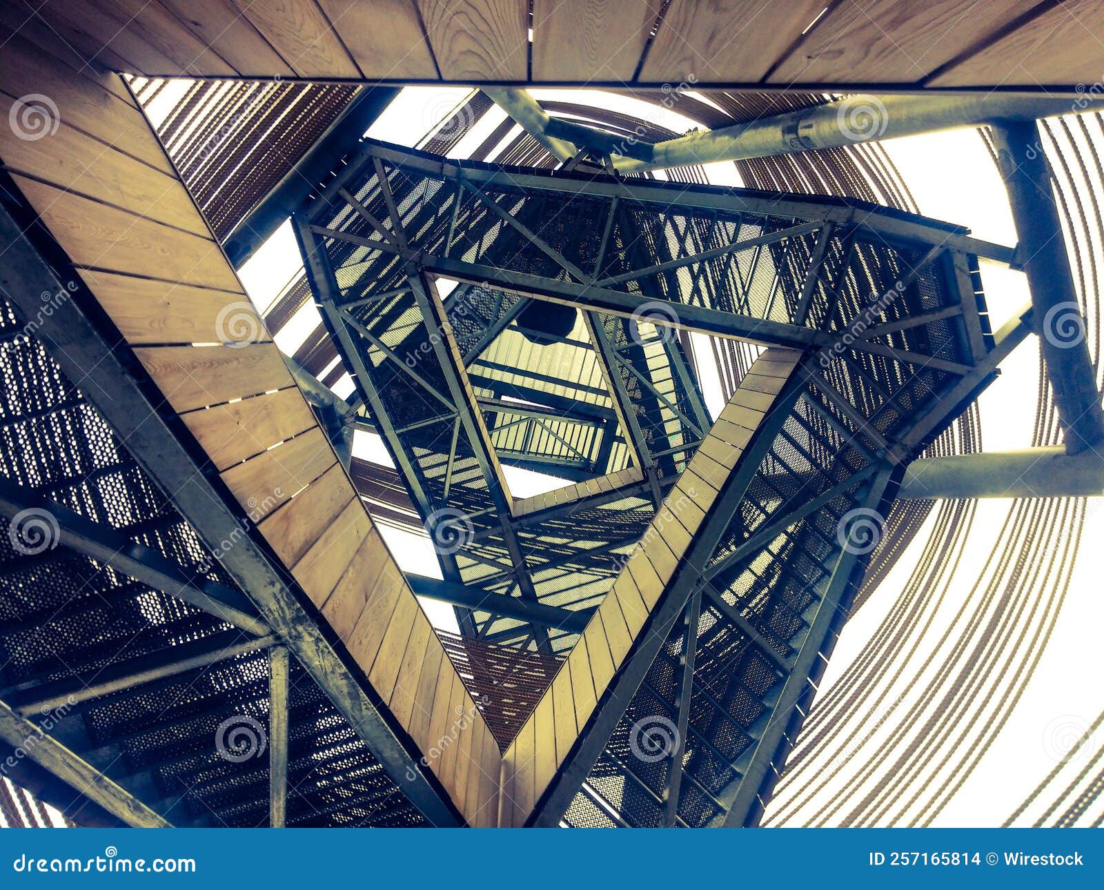 The Triangular Geometric Shapes Construction Of A Stadium Seats ...