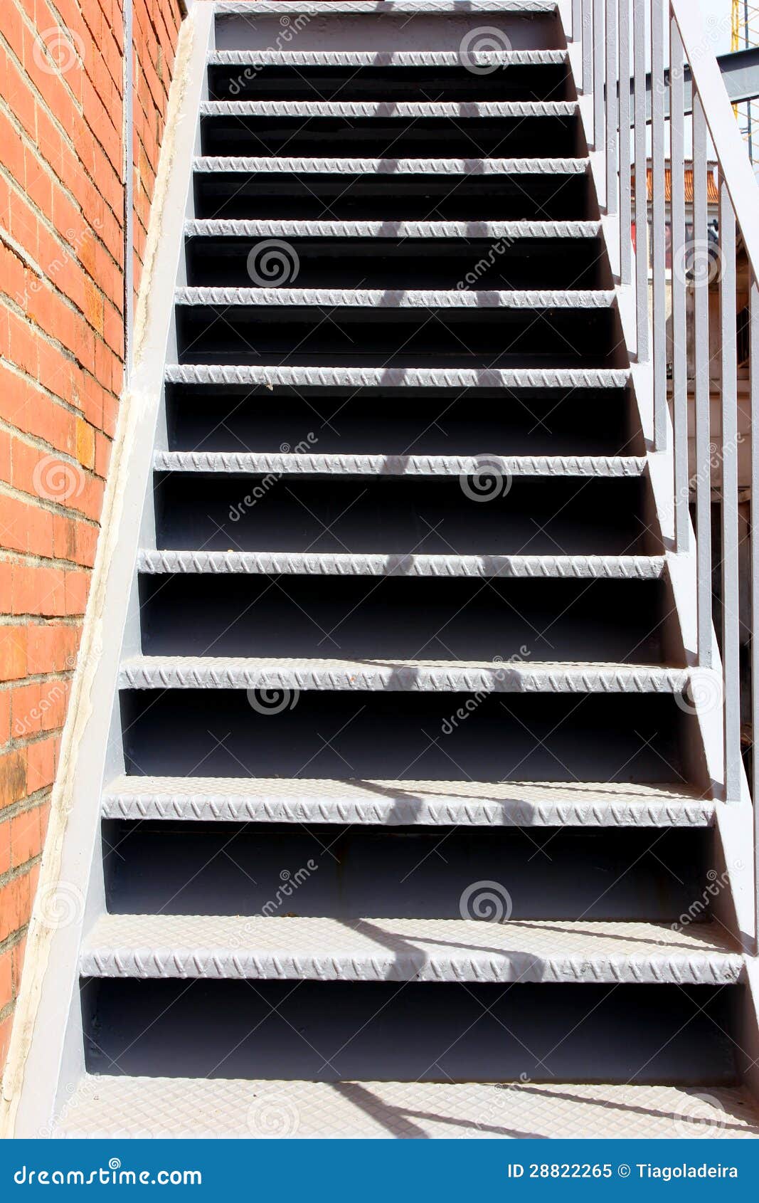 Iron Stairs With Demarcation Fence Royalty-Free Stock Photo ...