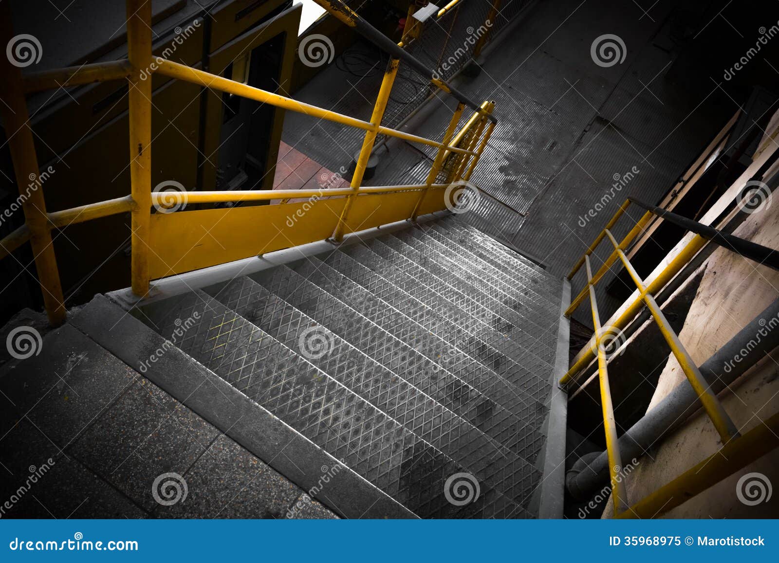 Iron Stairs With Demarcation Fence Royalty-Free Stock Photo ...