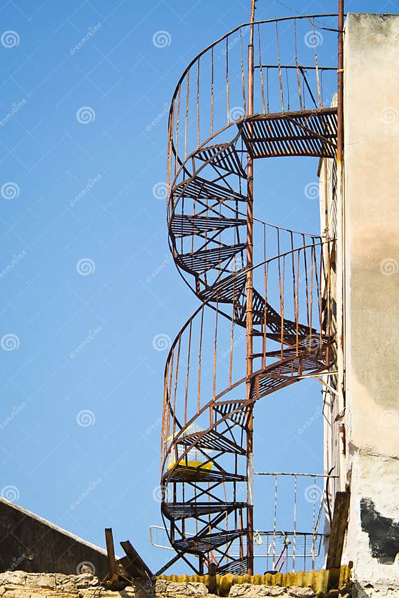Iron Stairs stock photo. Image of dirty, dirt, aged, construction ...