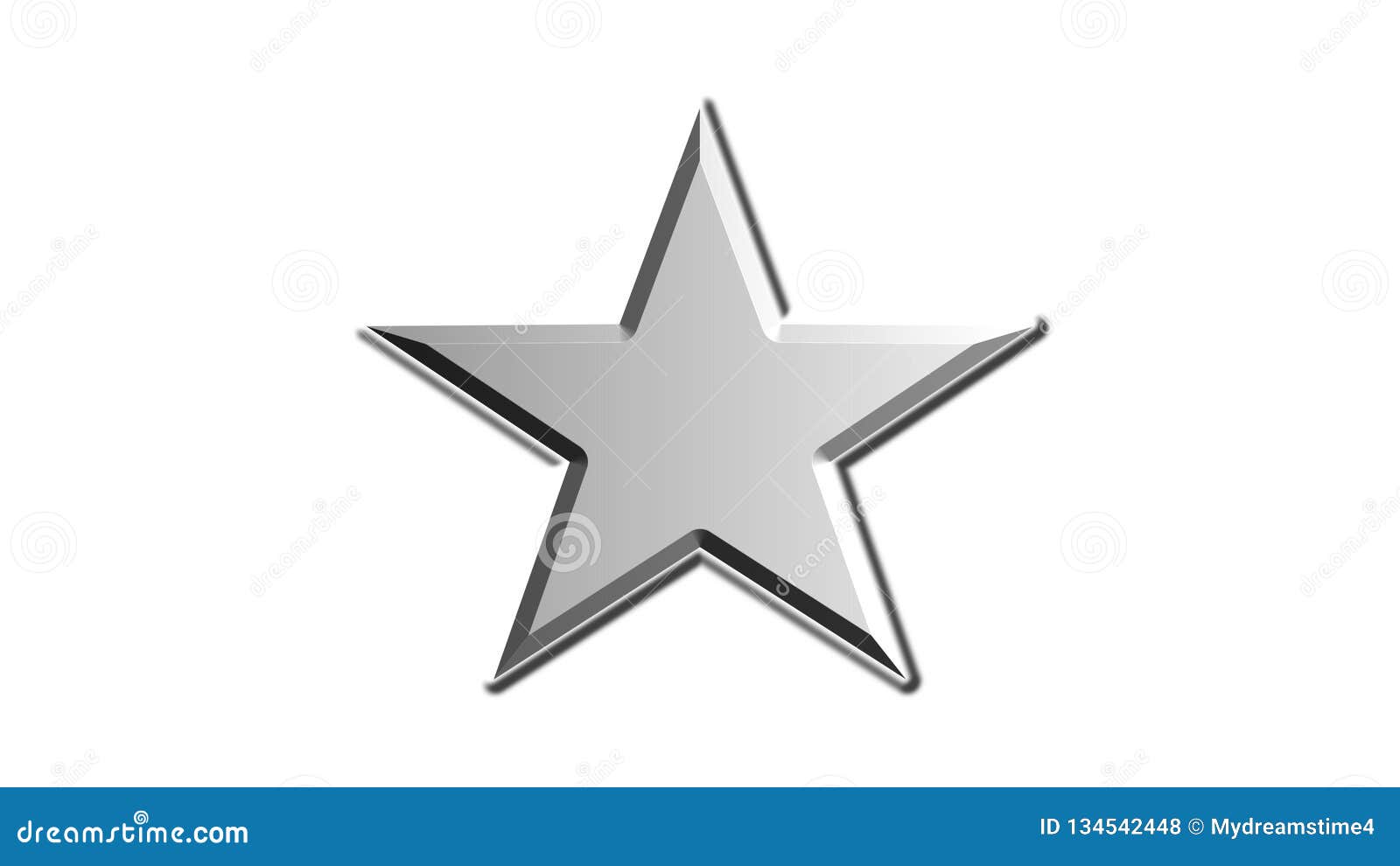 Iron Star 3d Illustration, Isolated Stock Illustration - Illustration ...