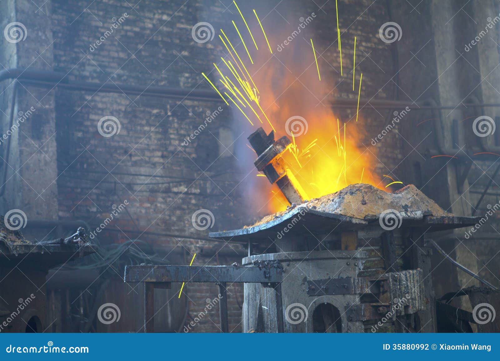 Iron and steel industry stock photo. Image of casting - 35880992