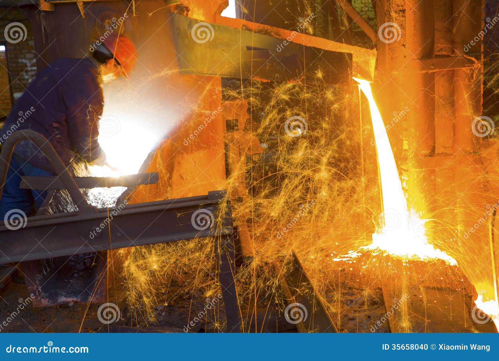 Iron and steel industry stock photo. Image of heat, factory - 35658040