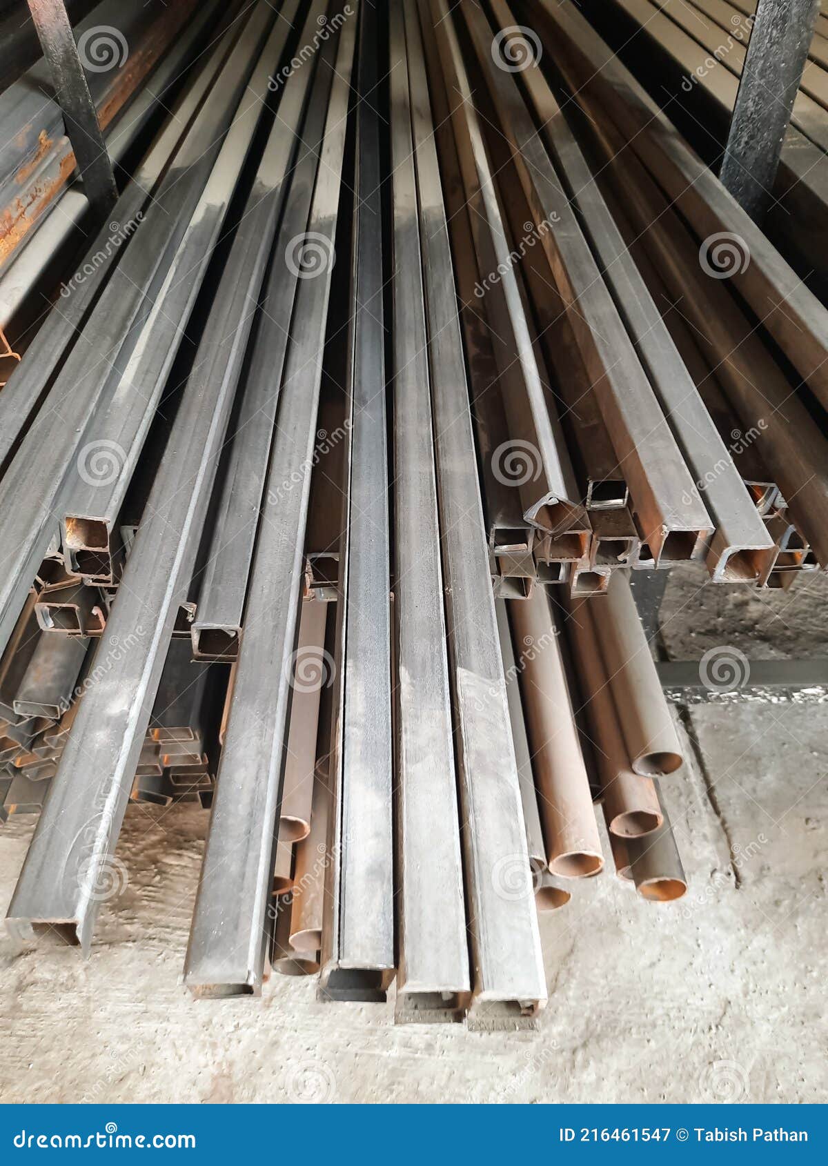Iron and Steel Material Storage Pipe Stock Image - Image of plan, metal ...