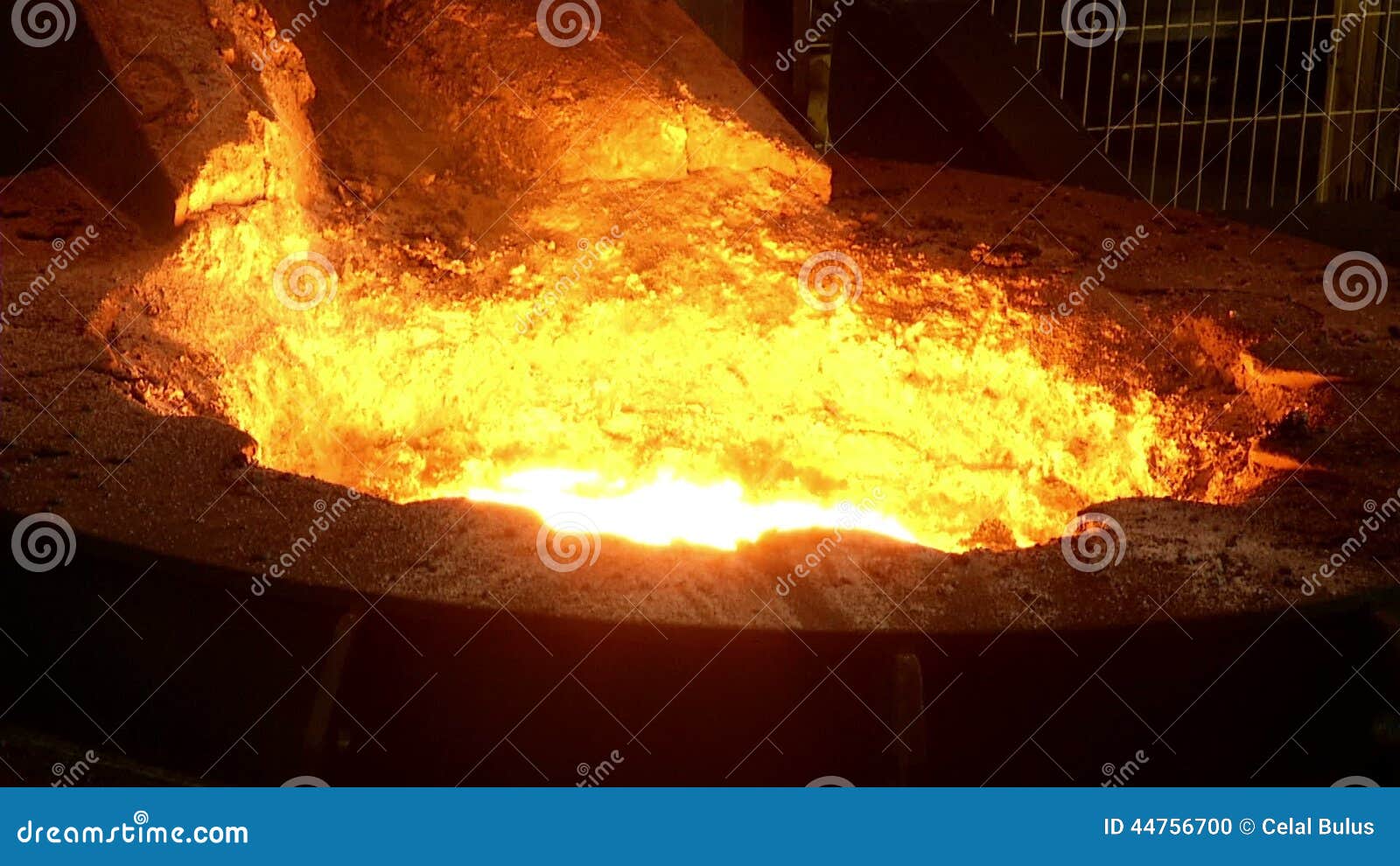 Iron, steel smelting stock footage. Video of machinery - 44756700