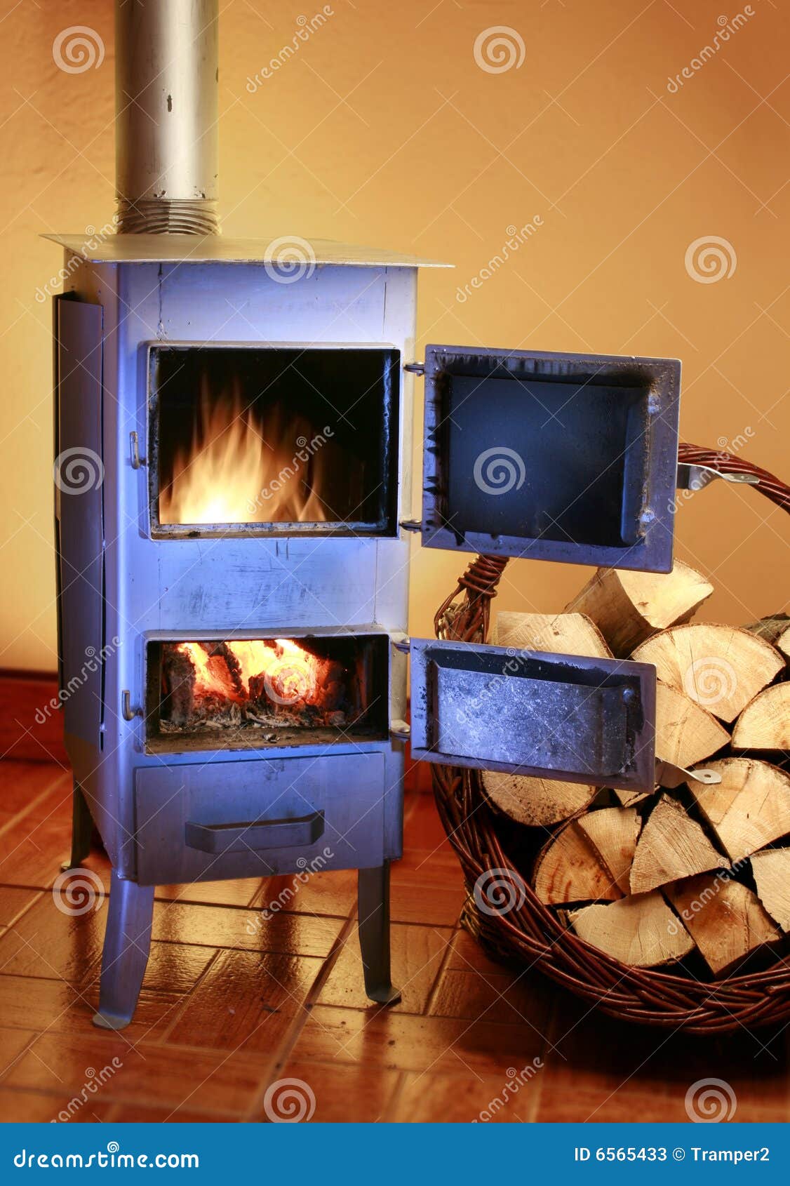 Iron stove stock image. Image of iron, firewood, comfort - 6565433