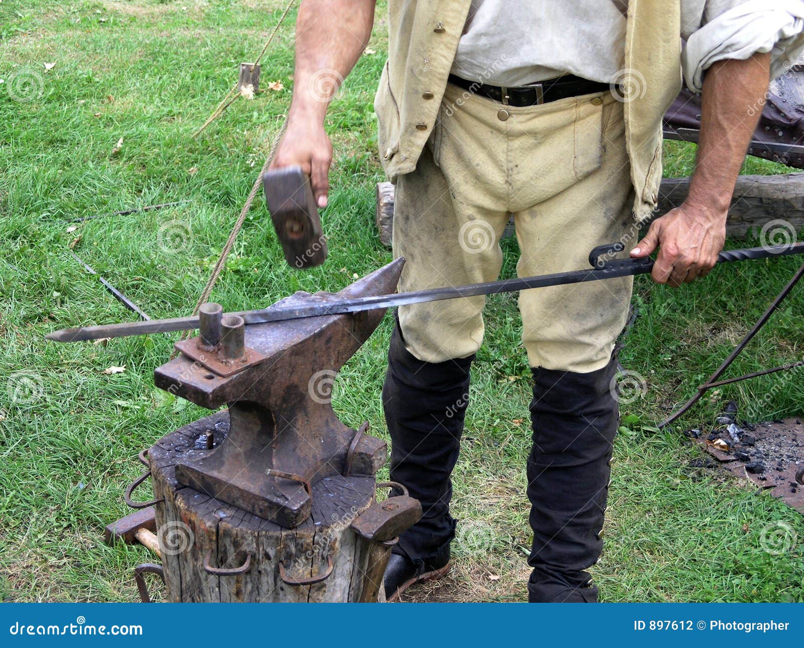 Iron Striking Iron stock photo. Image of 1800s, forge, period - 897612