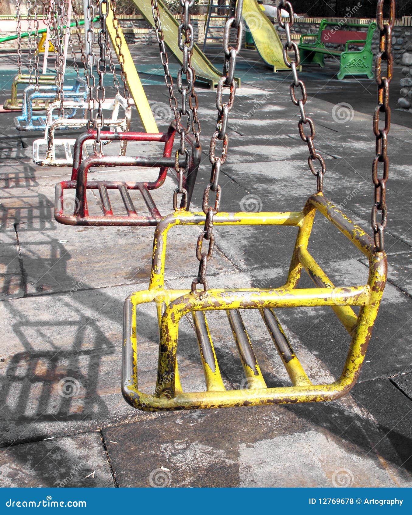 Iron swing stock photo. Image of steel, swing, ground - 12769678