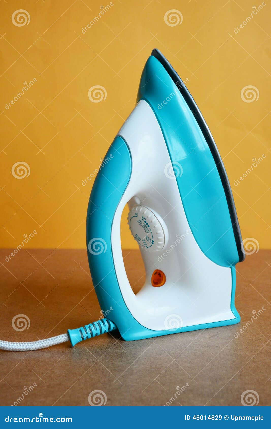 Iron on table. stock image. Image of laundry, single - 48014829